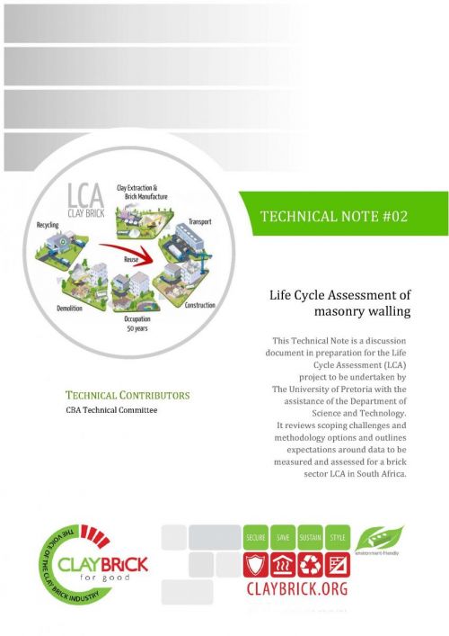 Technical Note #02 Life Cycle Assessment of Masonry Walling | Clay ...